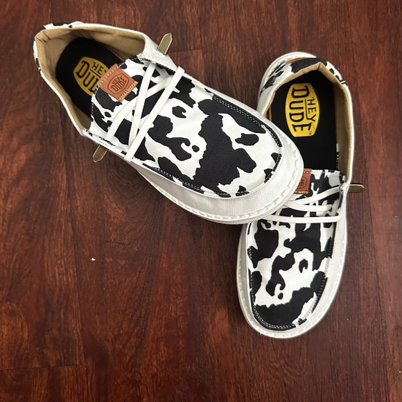Hey Dude | Shoes | Hey Dude Wendy Cow Print | Poshmark